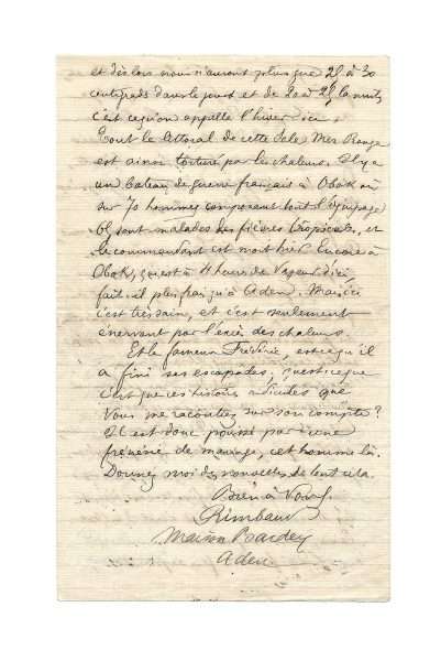 RIMBAUD, Arthur (1854-1891) | Le Manuscrit Français