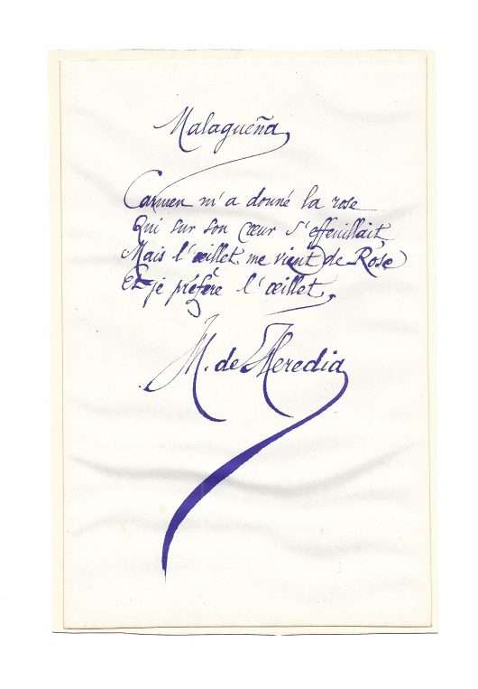 HEREDIA (de), José-Maria | Le Manuscrit Français
