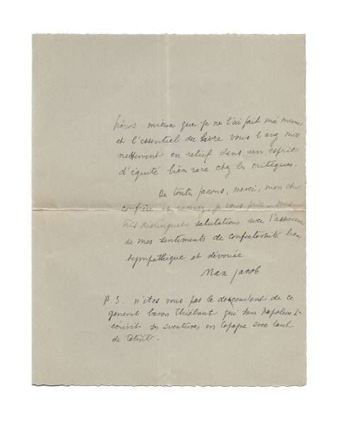 JACOB, Max (1876-1944) | Le Manuscrit FrançaisLe Manuscrit Français