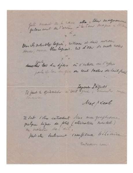 JACOB, Max (1876-1944) | Le Manuscrit FrançaisLe Manuscrit Français