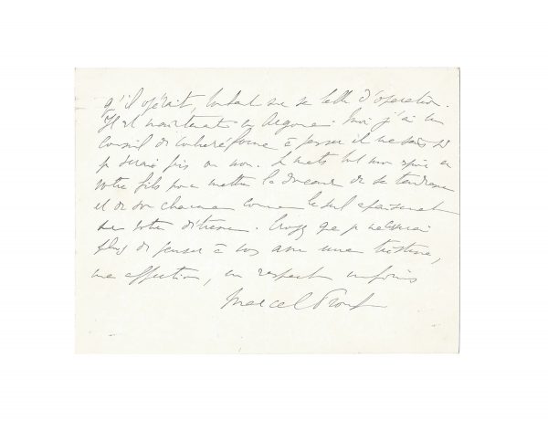 PROUST, Marcel (1871-1922) | Le Manuscrit FrançaisLe Manuscrit Français